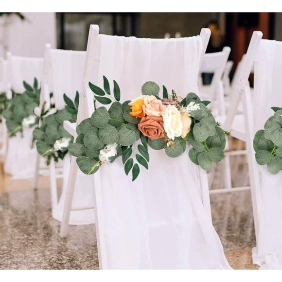 Accents | 2 Piece Terracotta Burnt Orange Willow Eucalyptus Champagne ...